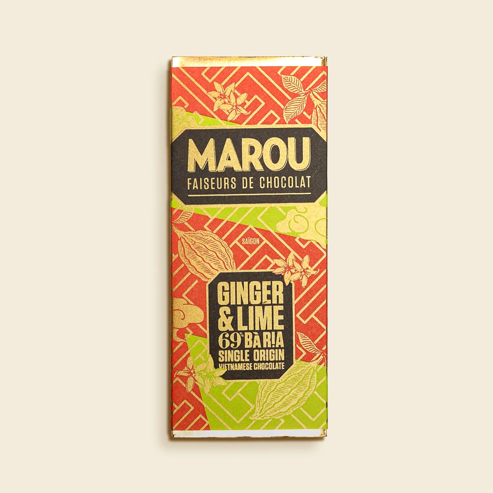Ginger & Lime Ba Ria 69% Mini Chocolate bar – Marou Chocolate Singapore
