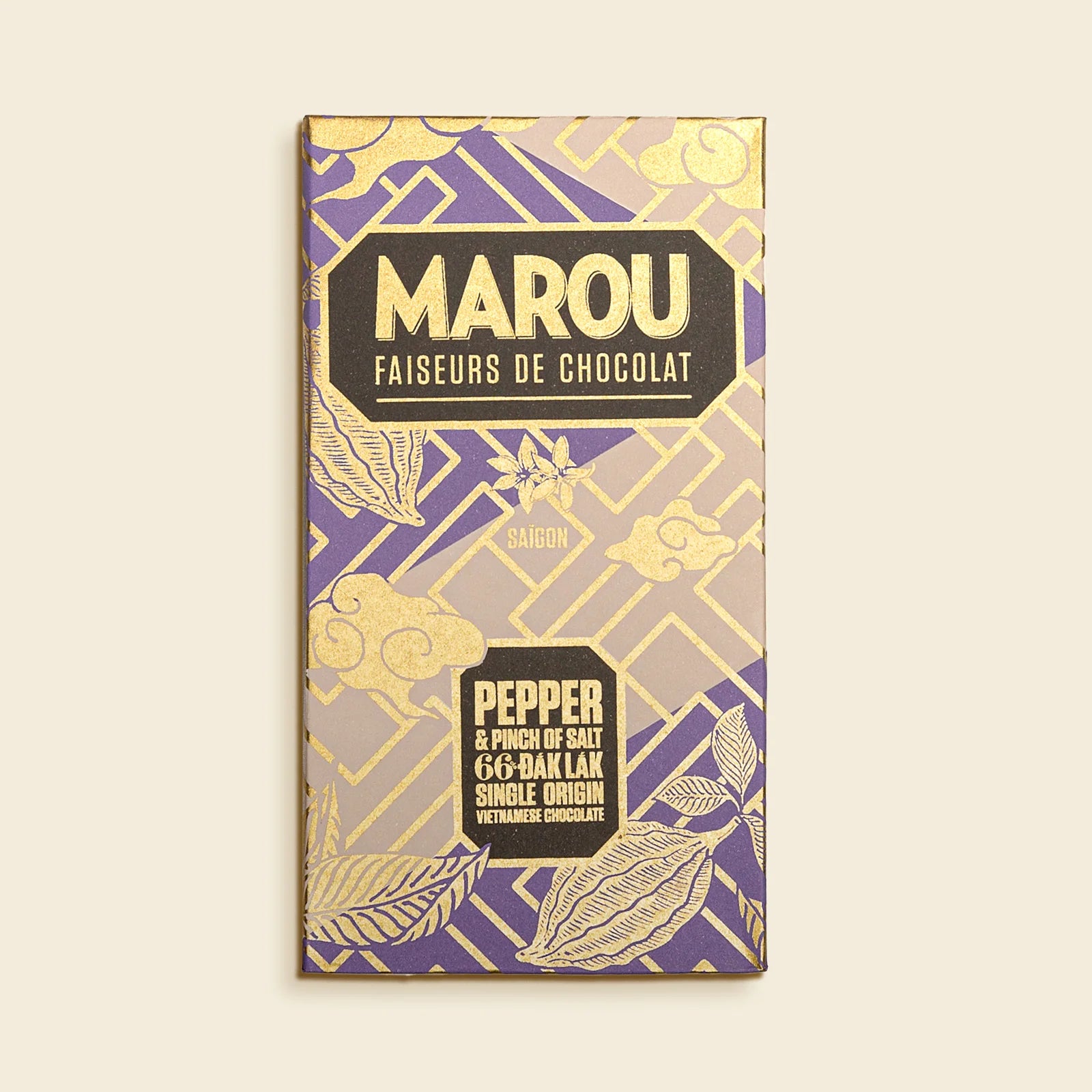 Pepper & Salt Dak Lak 66% Chocolate Bar – Marou Chocolate Singapore